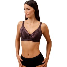 Naturana Damen Minimizer-BH ohne B&uuml;gel im Bl&uuml;mchendessin burgund Gr&ouml;&szlig;e 100D