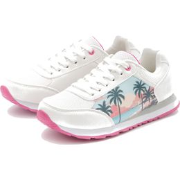 Lascana Damen Sneaker wei&szlig;/pink miami Gr&ouml;&szlig;e 36