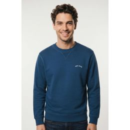 Pepe Jeans Herren Sweatshirt "JOHN CREW"ink blau, Gr. L, unifarben, Sweatware, Obermaterial: 100% Baumwolle, Sweatshirts, mit Rippeinsatz am
