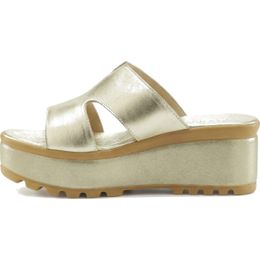 Lascana Damen Pantolette goldfarben Gr&ouml;&szlig;e 38