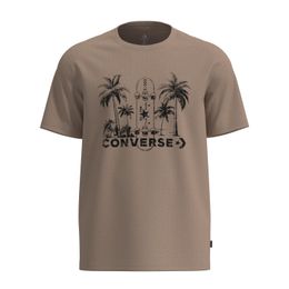 Converse Herren T-Shirtbraun, Gr. XL, Jersey, Obermaterial: 100% Baumwolle, Shirts, Kurzarm, f&uuml;r Erwachsene, in den Gr&ouml;&szlig;en S bis XXL, aus Baumwolle