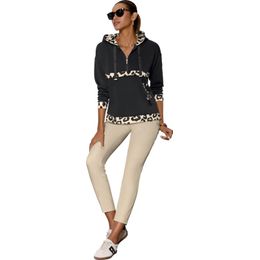 CR&Eacute;ATION L Damen Sweatshirt schwarz-sand Gr&ouml;&szlig;e 52
