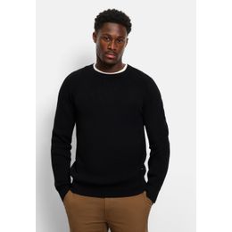OLYMP Herren Strickpullover "OLYMP Level Five Strick, Pullover Rundhals"schwarz, Gr. M, 89% Baumwolle, 11% Polyamid, Pullover