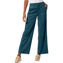 CR&Eacute;ATION L Damen Cordhose mit Dehnbund hinten petrol Gr&ouml;&szlig;e 48