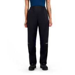 Berghaus Damen Regenhose "PACSMART 2.5L RAIN-PANT"schwarz, schwarz 33, Gr. L, Obermaterial: 100% Polyamid, Hosen, funktionale Regenhose, f&uuml;r Wandern
