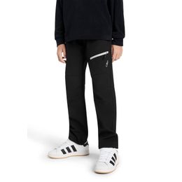 CMP Kinder Softshellhose, schwarz, Gr. 128, Obermaterial: 96% Polyester, 4% Elasthan. Futter: 100% Polyester, Hosen, mit drei Taschen, wasserdicht