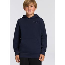 Champion Jungen Kapuzensweatshirt "SPORTWEAR HOODIE Standard Fit", blau, Gr. M, Obermaterial: 73% Baumwolle, 27% Polyester, Sweatshirts, mit