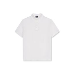 OLYMP Herren Poloshirt "OLYMP Casual Wirk, Polo", wei&szlig;, Gr. M, 95% Leinen, 5% Elasthan, Shirts
