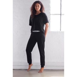 Copenhagen Studios T-Shirt schwarz Gr. 40/42 f&uuml;r Damen. Rundhals und Print. Loose Fit. Nachhaltig.
