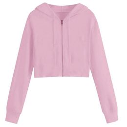 Miso - Kurz-Hoodie f&uuml;r Damen, leger (Pink)