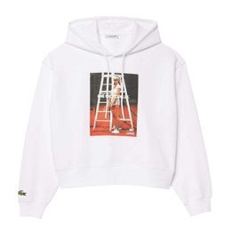 Lacoste - Kapuzenpullover f&uuml;r Damen, &Uuml;bergro&szlig; (Wei&szlig;)