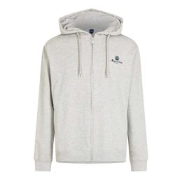 Aquascutum - Hoodie mit durchgehendem Rei&szlig;verschluss f&uuml;r Herren, Regul&auml;r (Grau meliert)