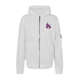 Money - Hoodie mit durchgehendem Rei&szlig;verschluss f&uuml;r Herren (Wei&szlig;)