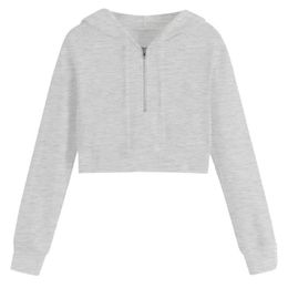 Miso - Kurz-Hoodie f&uuml;r Damen (Grau)