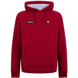 Ellesse - Kapuzenpullover f&uuml;r Herren, bestickt, Raglan&auml;rmel (Burgunderrot)