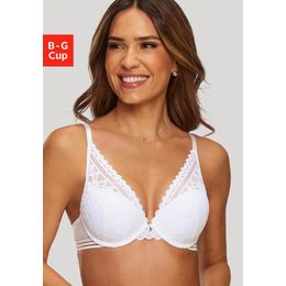 s.Oliver Push-up-BH 'Milene' wei&szlig; Gr. 70C. Vergr&ouml;&szlig;ert Optisch Die B&uuml;ste und mit B&uuml;gel