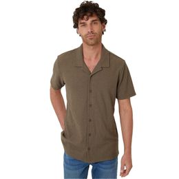 Threadbare. Threadbare - "Selkirk" Hemd f&uuml;r Herren, leger (Khakigr&uuml;n)