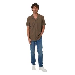 Threadbare. Threadbare - "Antti" Hemd f&uuml;r Herren, leger, kurz&auml;rmlig (Khaki)