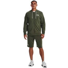 Under Armour - "Rival" Hoodie mit durchgehendem Rei&szlig;verschluss f&uuml;r Herren, Lang&auml;rmlig (Gr&uuml;n)