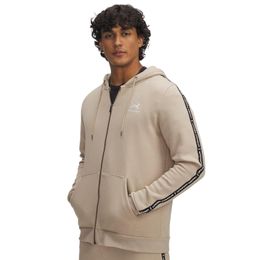 Under Armour - Hoodie mit durchgehendem Rei&szlig;verschluss f&uuml;r Herren, Fleece, &Auml;rmel mit Streifen (Khaki)