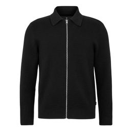 Jack & Jones Jack And Jones - Jacke f&uuml;r Herren, Mit Kragen, Jerseyware, Lang&auml;rmlig (Schwarz)