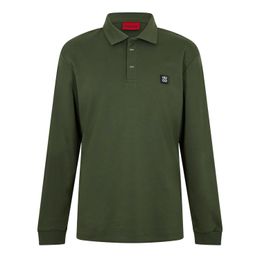 Hugo - Poloshirt f&uuml;r Herren, Mit Kragen, Lang&auml;rmlig (Dunkelgr&uuml;n)