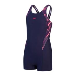 Speedo - "Hyperboom" Body mit Bein f&uuml;r M&auml;dchen (Sportlich Marineblau/Fandango-Rosa)