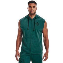 Under Armour - "Project Rock" Kapuzenpullover f&uuml;r Herren, mit Kapuze, &Auml;rmellos (Gr&uuml;n)