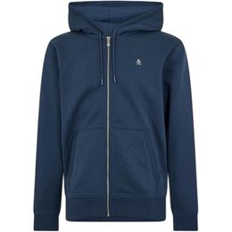 Original Penguin - Hoodie mit durchgehendem Rei&szlig;verschluss f&uuml;r Herren, Baumwolle, Lang&auml;rmlig (warmes Blau)