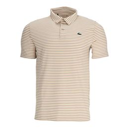 Lacoste - Poloshirt f&uuml;r Herren, Logo, Extratrocken, kurz&auml;rmlig (Orange/Wei&szlig;)