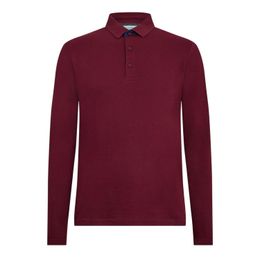Peter Werth - "Glasby" Poloshirt f&uuml;r Herren, Lang&auml;rmlig (Burgunderrot)