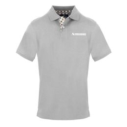 Aquascutum - Poloshirt f&uuml;r Herren, Mit Kragen, kurz&auml;rmlig (Grau)
