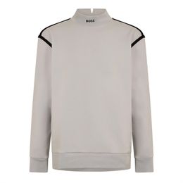 BOSS - "Silas" Sweatshirt f&uuml;r Herren, Stehkragen, Lang&auml;rmlig (Pastellgrau)