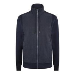 BOSS - "Shepherd" Sweatshirt f&uuml;r Herren, Durchgehender Rei&szlig;verschluss, gewebter Stoff (Dunkelblau)