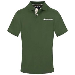 Aquascutum - Poloshirt f&uuml;r Herren, kurz&auml;rmlig (Milit&auml;rgr&uuml;n)
