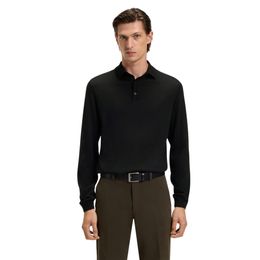 BOSS - "Lanciomne" Poloshirt f&uuml;r Herren, Lang&auml;rmlig (Schwarz)