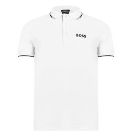 BOSS - "Paddy Pro" Poloshirt f&uuml;r Herren, Baumwolle Piqu&eacute; (Wei&szlig;)