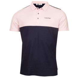 Calvin Klein - Poloshirt f&uuml;r Herren, Mit Kragen (Marine/Pink)