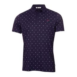 Calvin Klein - Poloshirt f&uuml;r Herren, Hochleistungsmaterial, Emblem (Abendblau)