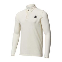 Castore - Poloshirt f&uuml;r Herren, Lang&auml;rmlig (Wei&szlig;)