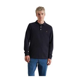 Farah - Poloshirt f&uuml;r Herren, Baumwollmischung, Lang&auml;rmlig (wahres Marienblau)