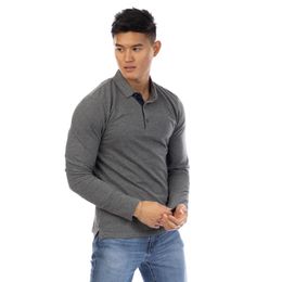 Peter Werth - "Glasby" Poloshirt f&uuml;r Herren, Lang&auml;rmlig (Dunkelgrau Marl)