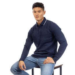 Peter Werth - Poloshirt f&uuml;r Herren, Lang&auml;rmlig (Dunkel-Marineblau)