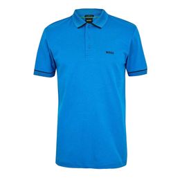 BOSS - "Paule" Poloshirt f&uuml;r Herren, kurz&auml;rmlig (Blau)