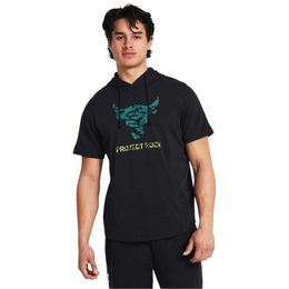Under Armour - "Project Rock" Kapuzenpullover f&uuml;r Herren, kurz&auml;rmlig (Schwarz)