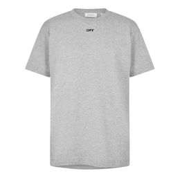 Off-White Off White - "Off" T-Shirt f&uuml;r Herren, kurz&auml;rmlig (Hellgrau)