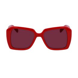 K by KARL LAGERFELD Karl Lagerfeld - Logo-Sonnenbrille f&uuml;r Herren/Damen Unisex (Rot)