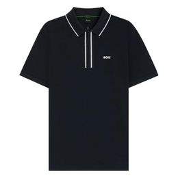 BOSS - "Philix" Poloshirt f&uuml;r Herren, Schnell trocknend, kurz&auml;rmlig (Dunkelblau)