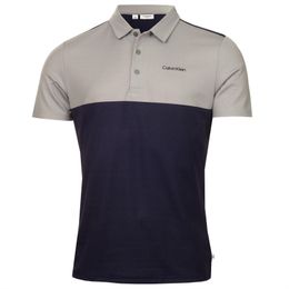 Calvin Klein - Poloshirt f&uuml;r Herren, Mit Kragen (Marine/Silber)