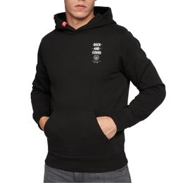 Duck and Cover - Kapuzenpullover f&uuml;r Herren, Logo, Baumwollmischung (Schwarz)